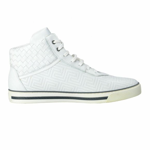 Versace | Shoes | Gianni Versace Mens Leather Hi Top Sneakers Shoes ...